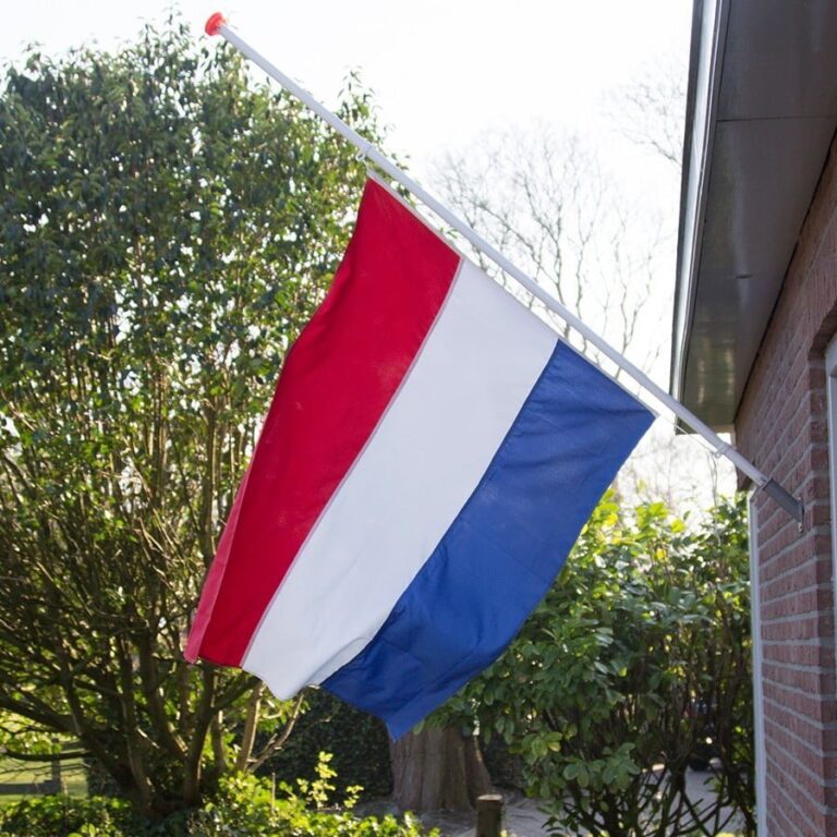 Nederlandse Vlaggenset compleet met aluminium vlaggenstok - Vlag Online